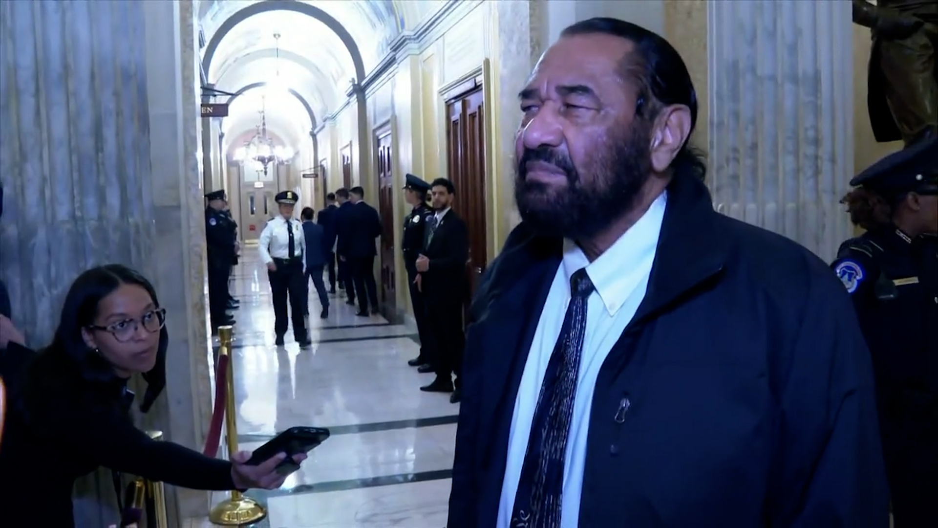 Texas Rep. Al Green talks after being escorted out from Trump's Address ...