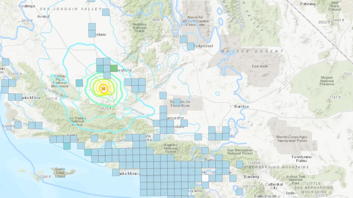 California earthquake near Bakersfield: 23 aftershocks after M5.2 ...