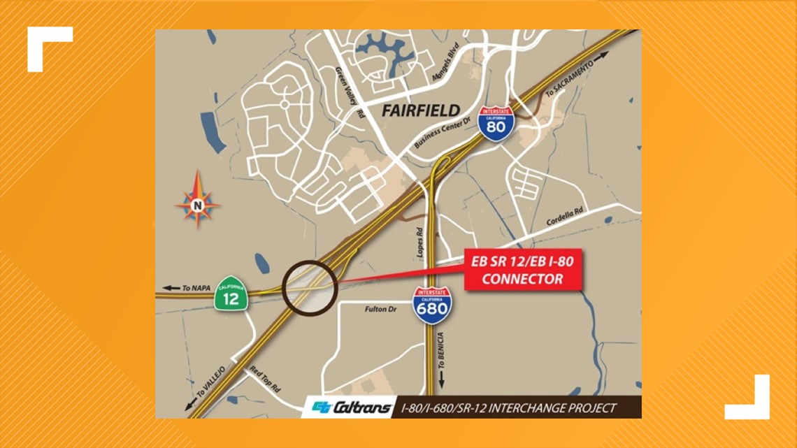 Upcoming 10-hour I-80 closure on December 4 hits Fairfield | abc10.com