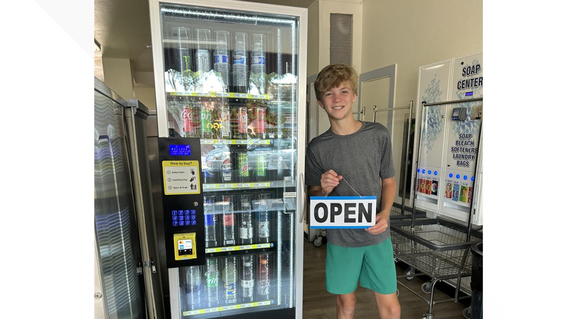 Crosby Willis vending machine in Country Tubs Launderette | abc10.com