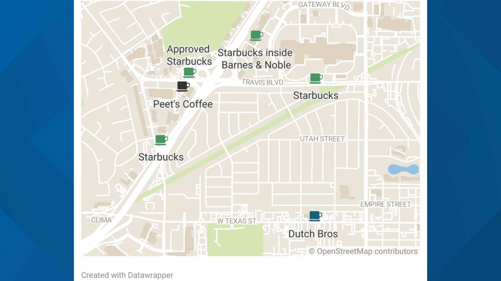 Fairfield to get new Starbucks on Travis Boulevard | abc10.com