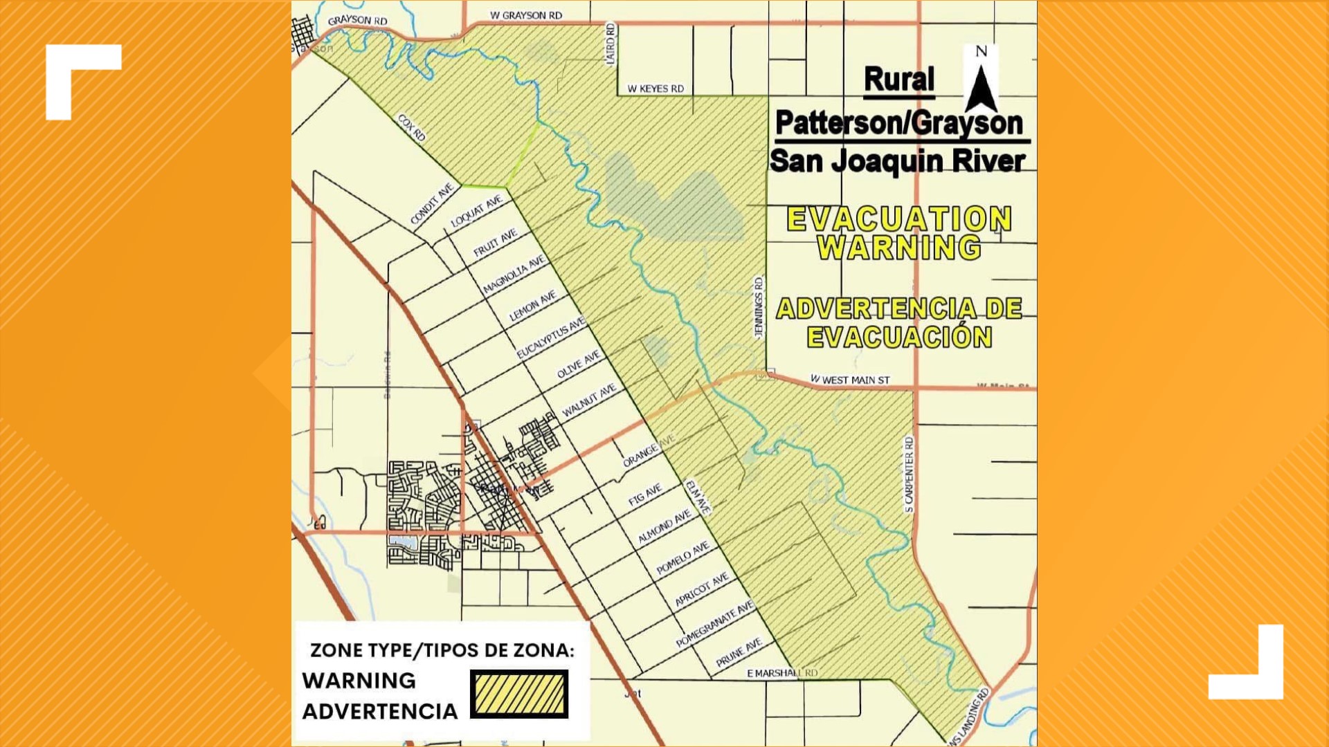Evacuation warning issued for rural Patterson, Grayson | abc10.com