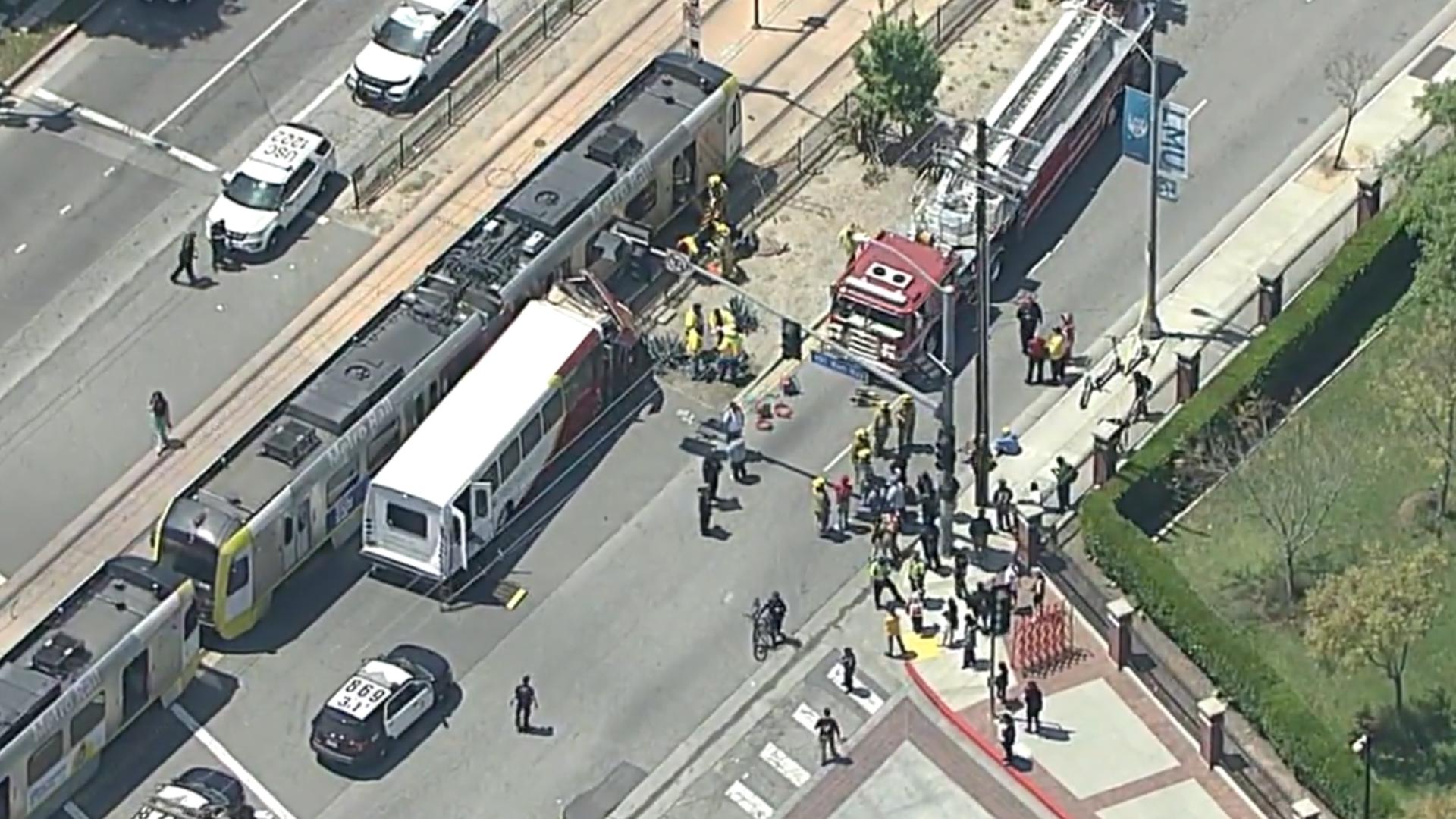 Metro train, USC bus accident in Los Angeles: More than 50 hurt | abc10.com