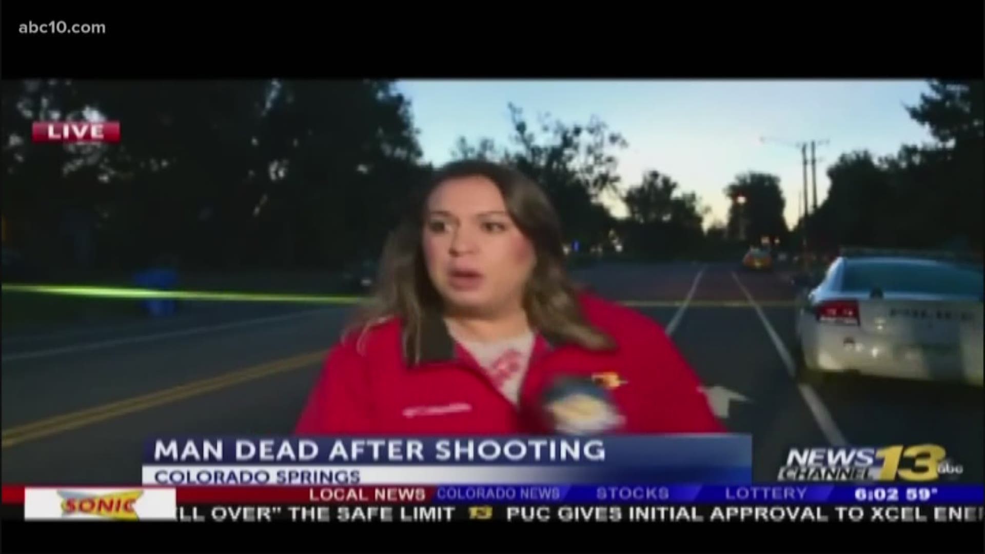 Reporter and photographer almost hit by speeding car during live shot ...