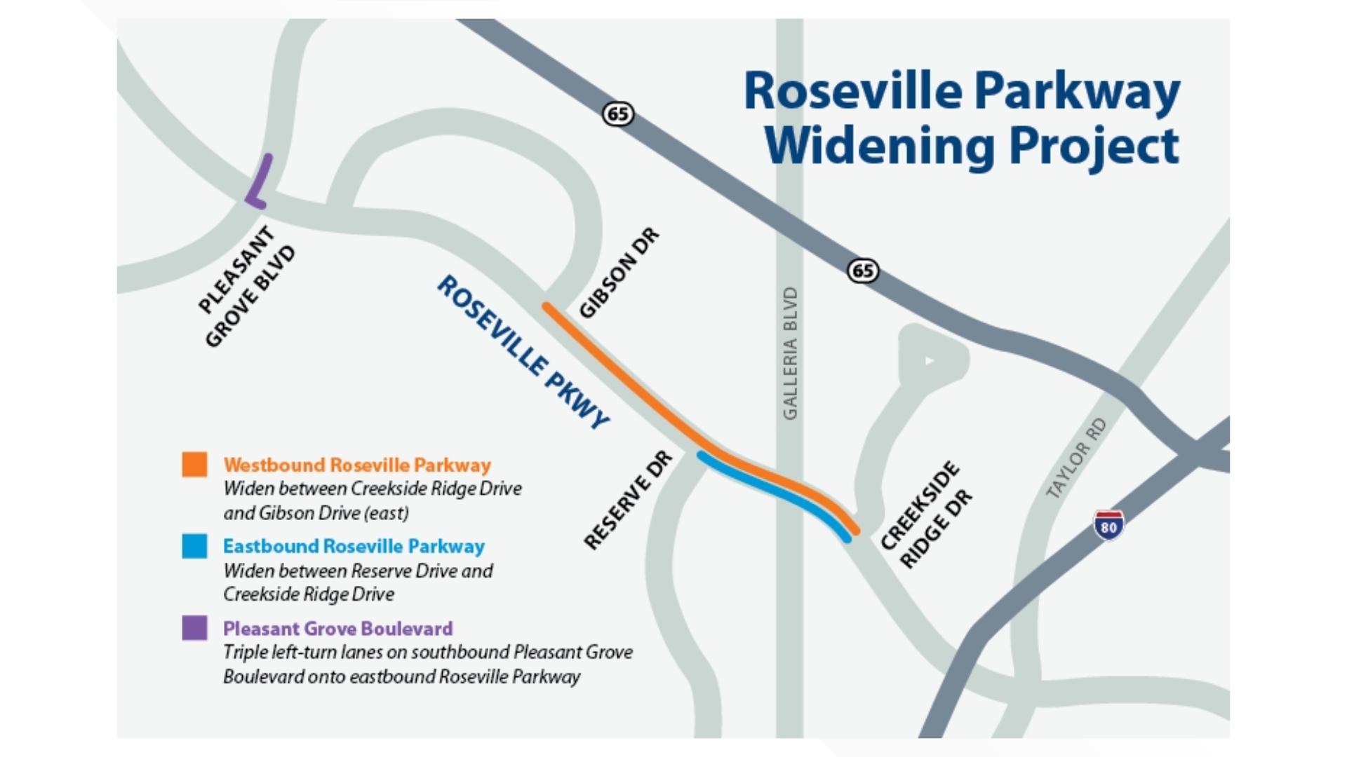 Roseville Parkway widening project set to start summer 2025 | abc10.com