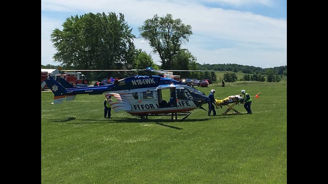 Pilot hurt after blimp crashes near U.S. Open in Wisconsin | abc10.com