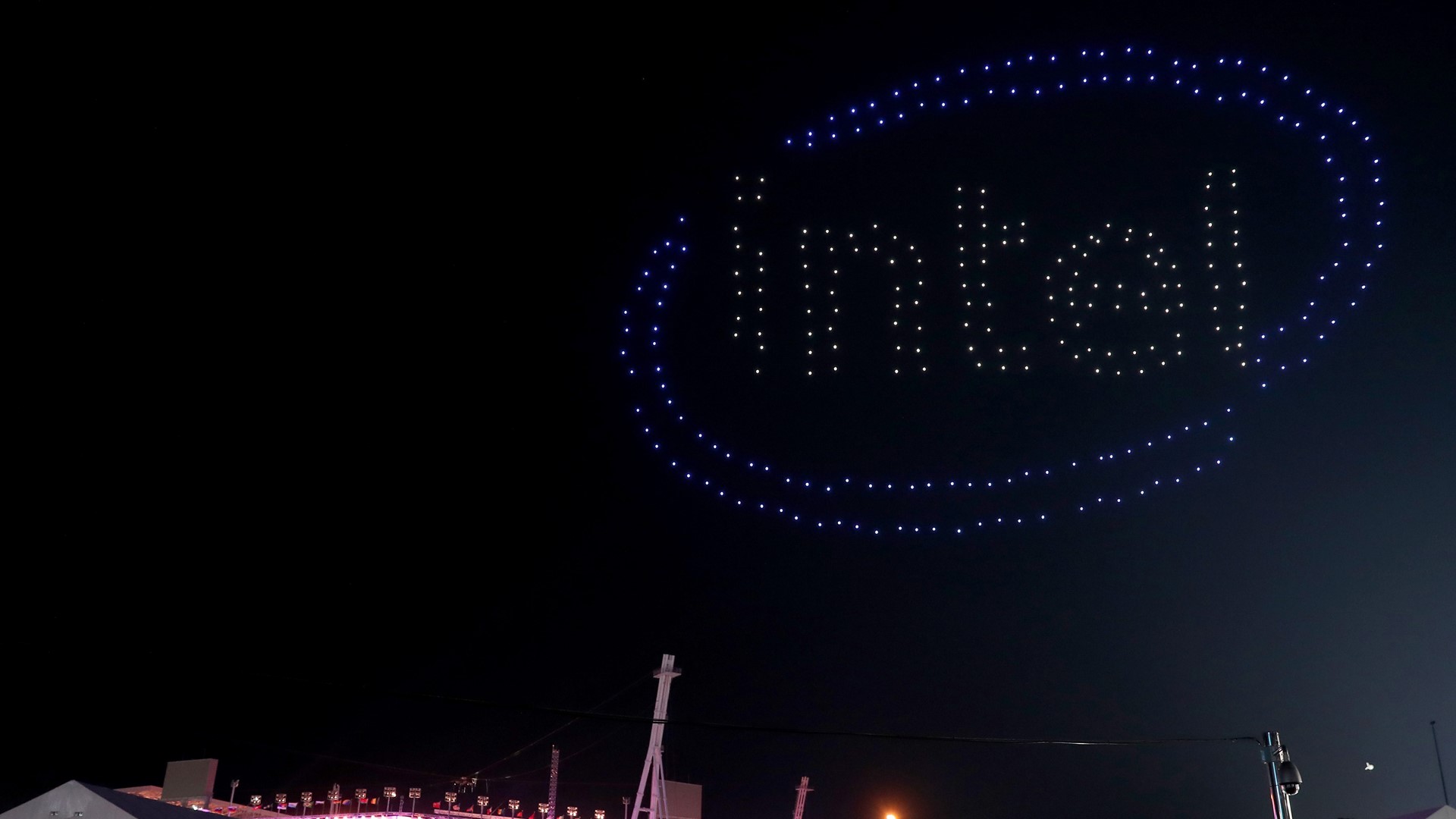 PHOTOS: Drones put on Olympic show at PyeongChang medal ceremony ...