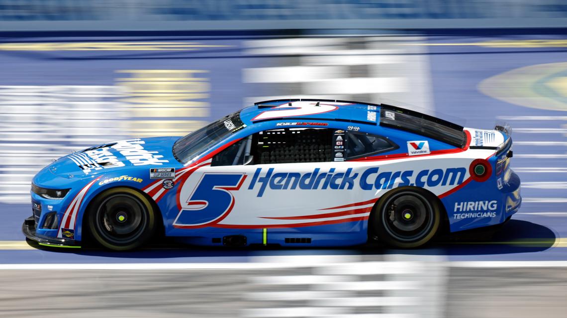 NASCAR: Kyle Larson dominates Kansas | abc10.com