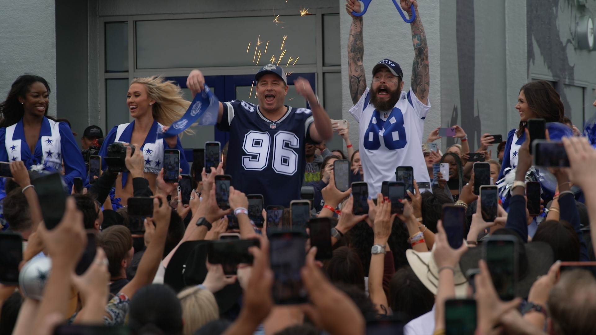 Post Malone, Cowboys opening themed Raising Cane's restaurant | abc10.com