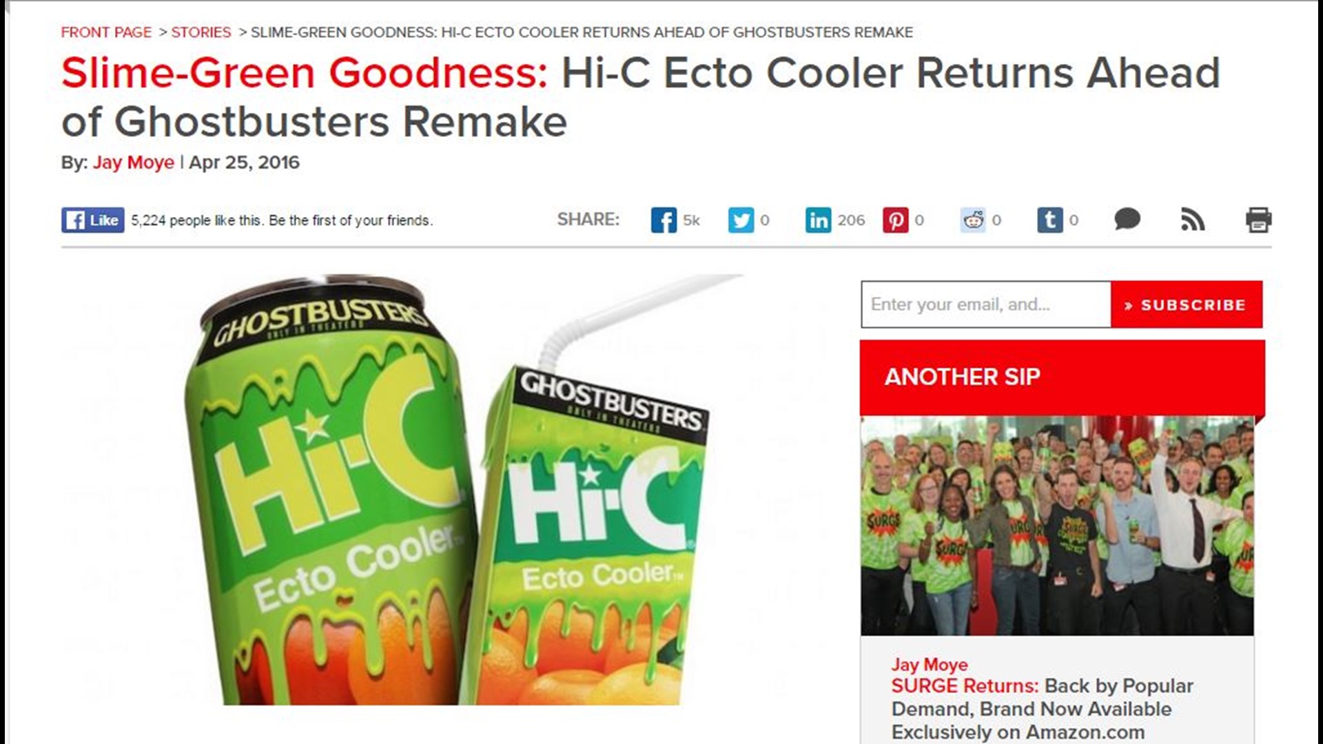 Coca-Cola to bring back Hi-C Ecto Cooler | abc10.com