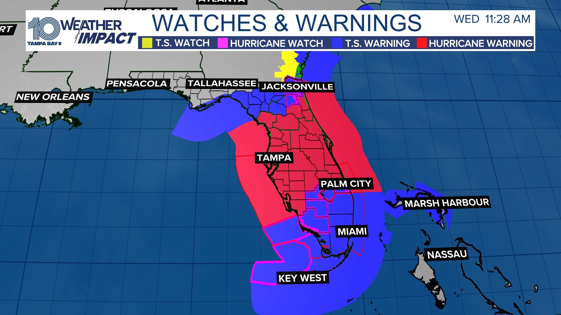 Track Hurricane Milton: Forecast cone, alerts | abc10.com