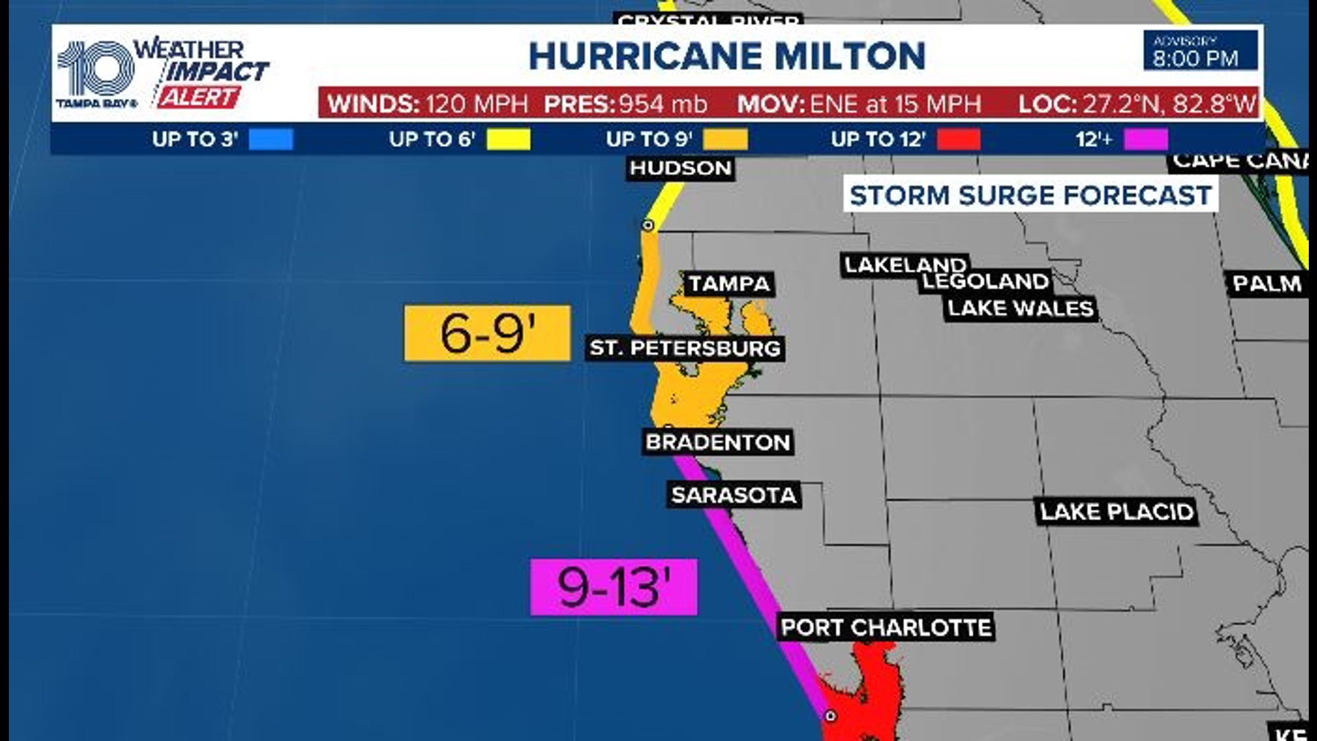 Track Hurricane Milton: Forecast cone, alerts | abc10.com