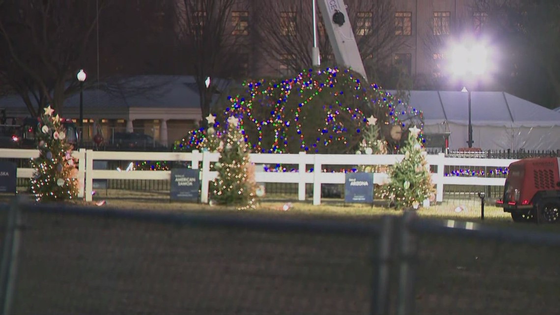 National Christmas Tree falls over with strong gust of wind | abc10.com